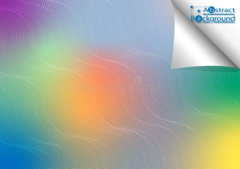 Wave Effect Halftone Line on Gradient Colorful, Vector Illustration ...
