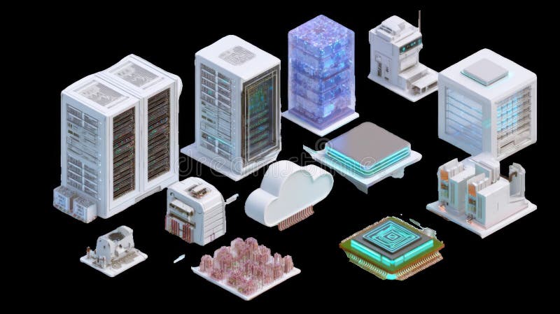 Ai Ecosystem Expanding with Cloud Computing and Server Racks Stock ...