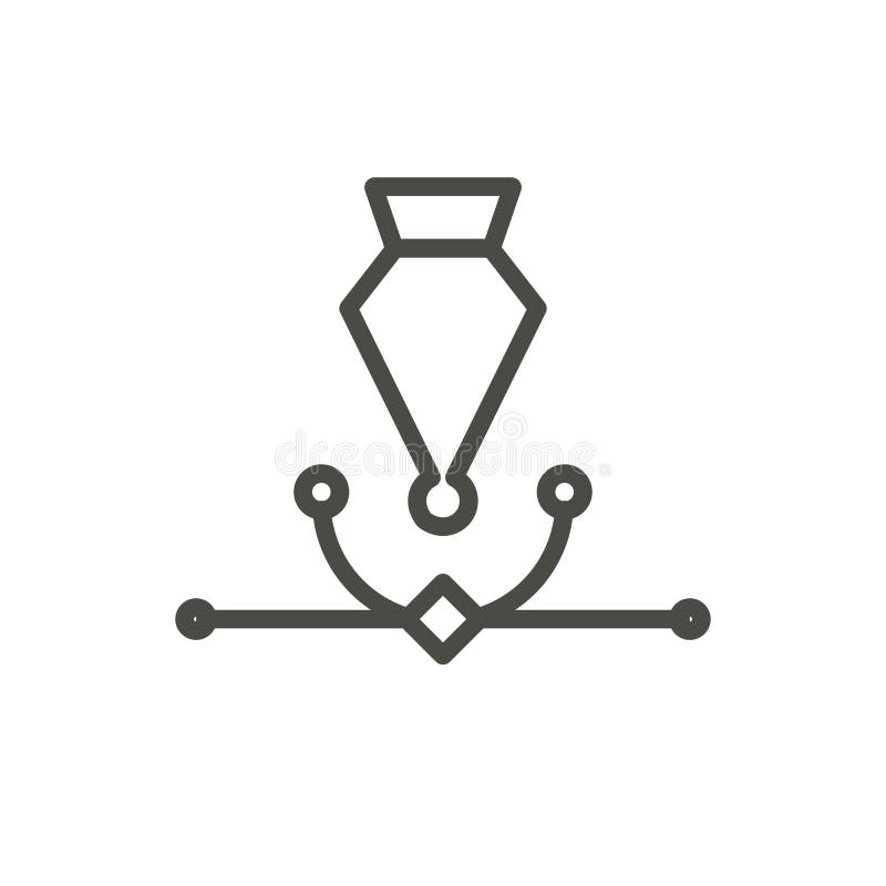 Ai Editor Icon Vector. Line Anchor Symbol Stock Vector - Illustration ...
