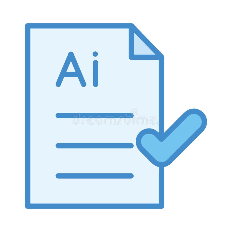 AI in Education Approved Document Icon Stock Illustration ...