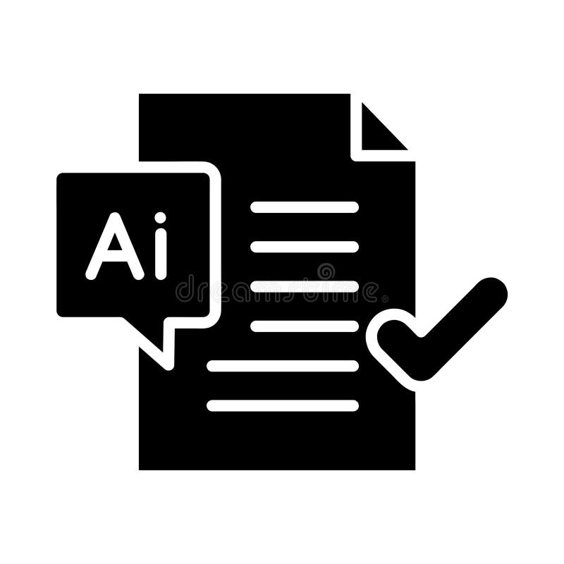 AI Education Checklist Icon Stock Vector - Illustration of checklist ...