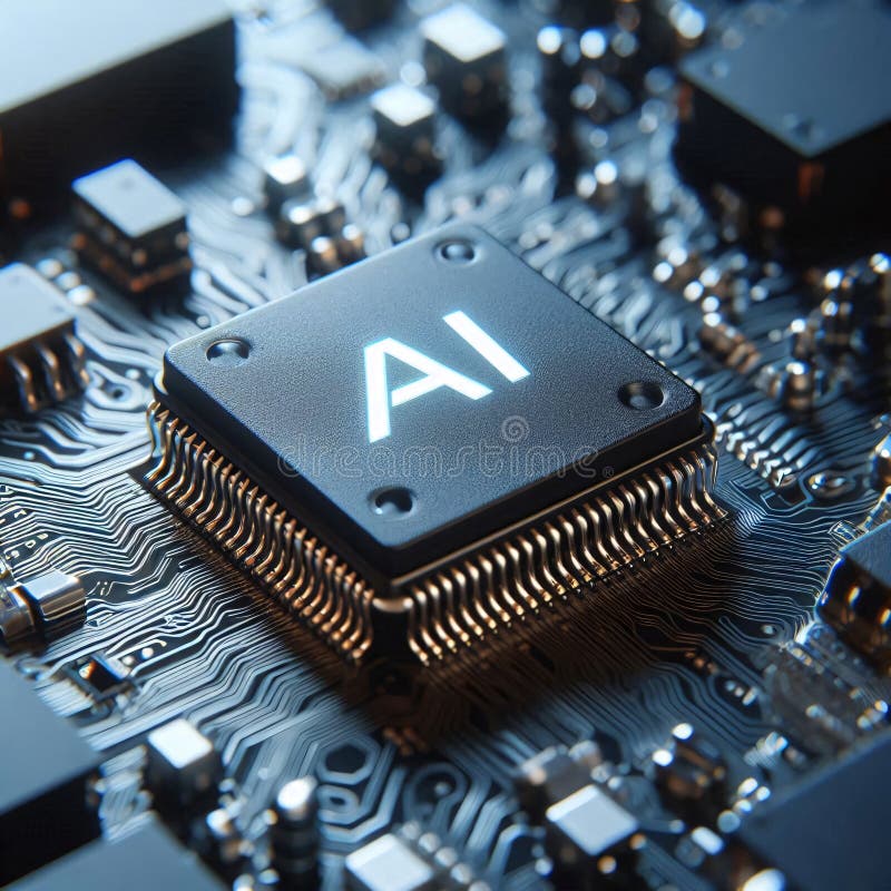 The "AI" Emblem Illuminates a Circuit Board, Symbolizing the Power of ...