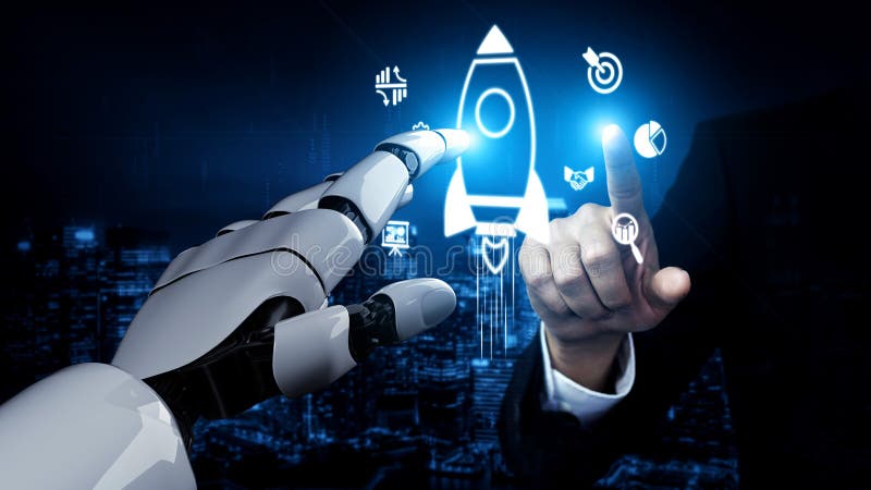 AI Empowering Startups with Smart Growth Tools Vouch Stock Illustration - Illustration of ...