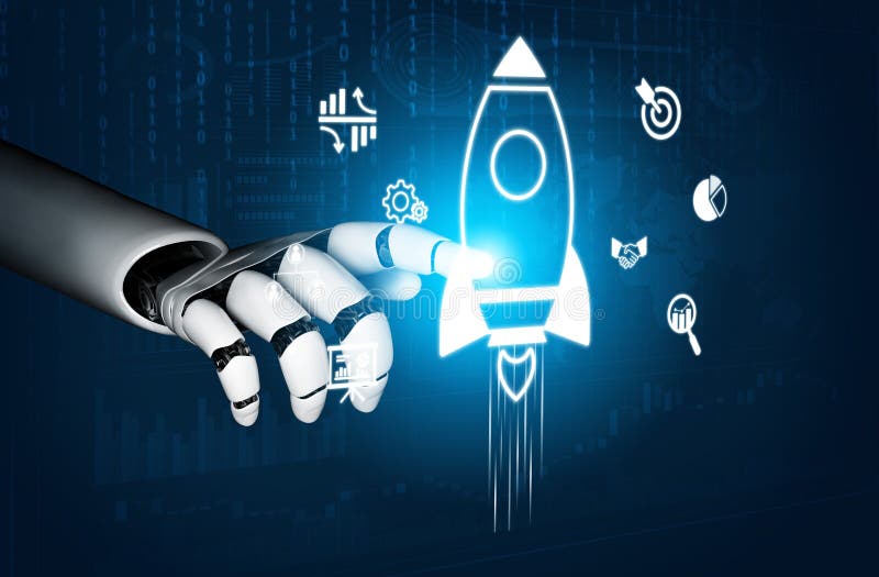 AI Empowering Startups with Smart Growth Tools Vouch Stock Photo - Image of innovation, goals ...