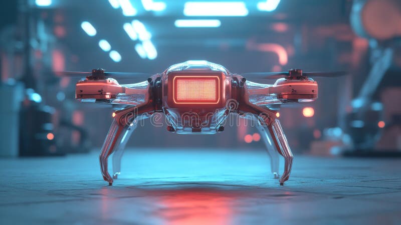AI-enabled Drone Highlighting Advanced Technology in a Modern Workplace ...