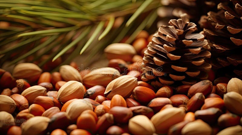 Enchanted Autumn: Pine Nuts and Magic on the Forest Floor Stock ...
