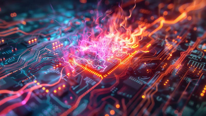 AI Energy Usage: Abstract Representation of Power Consumption Stock ...