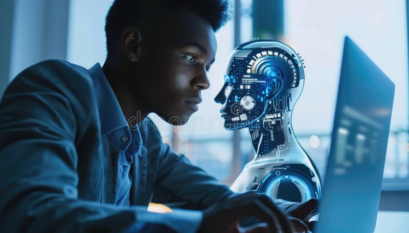 Ai Engineer Designs Sophisticated Robot Interfaces Technology Environment Aig62 Stock Photos ...