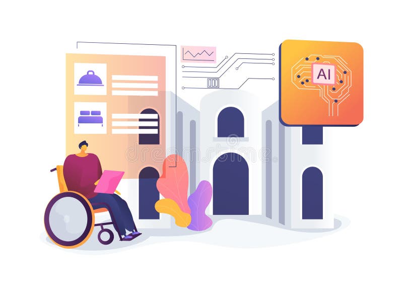 AI-Enhanced Accessibility Services Abstract Concept Vector Illustration ...