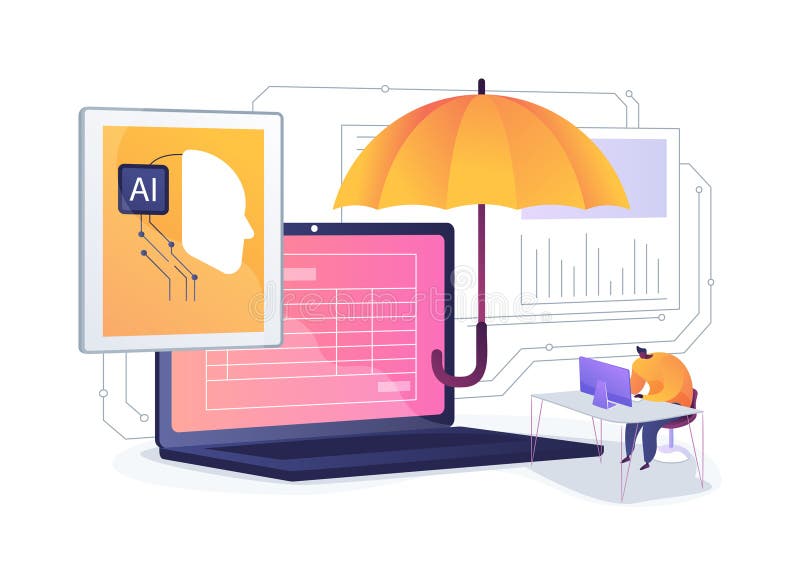 AI-Enhanced Actuarial Science Abstract Concept Vector Illustration ...