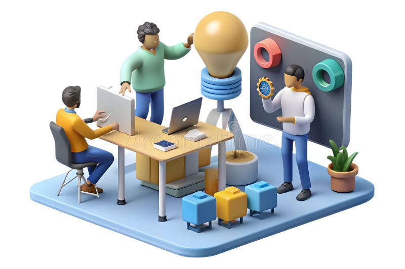 AI Enhanced Creative Workshop Concept As a Candid Shot of a Creative ...