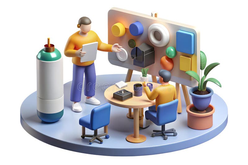 AI Enhanced Creative Workshop Concept As a Candid Shot of a Creative ...