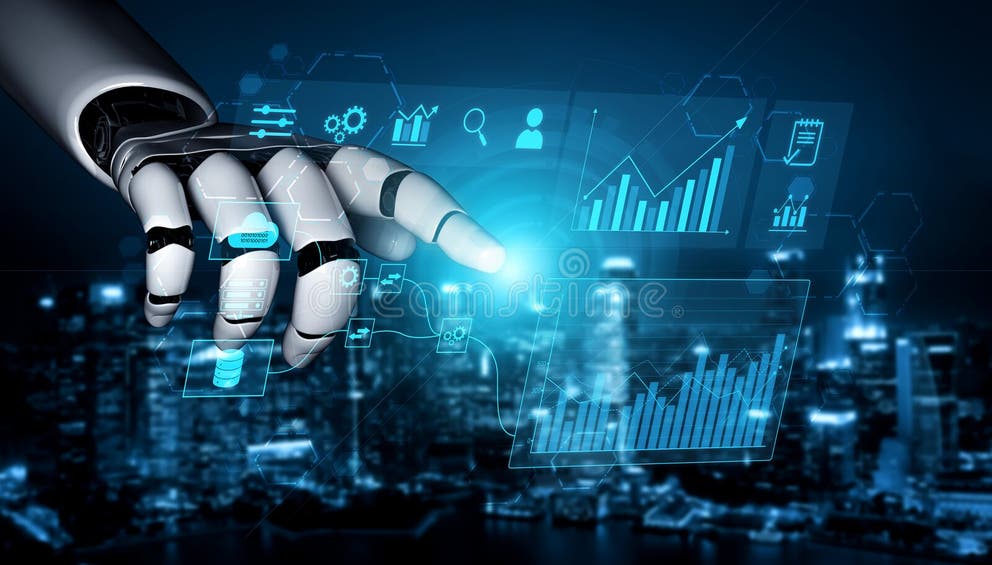 AI-Enhanced Data Processing and Visualization Vouch Stock Illustration - Illustration of insight ...