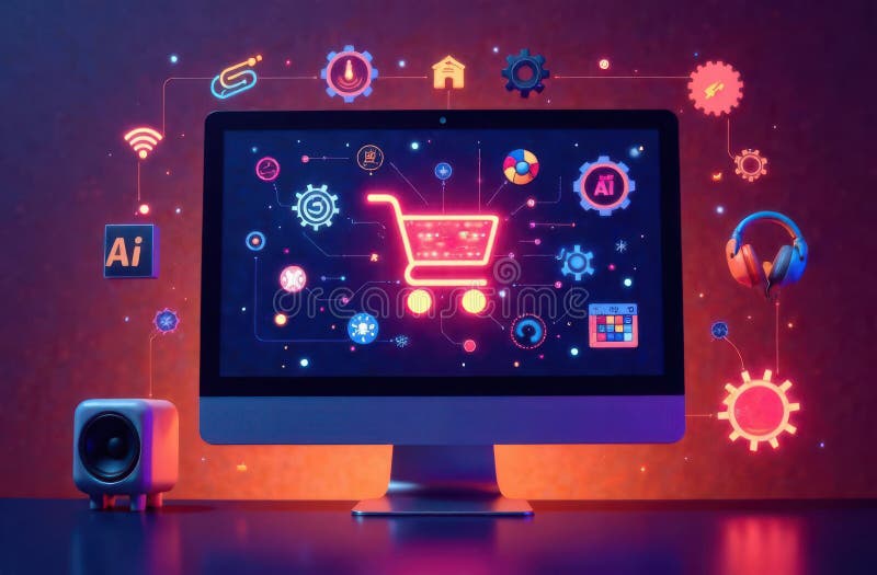 Ai Enhanced Digital Shopping Experience Tech Integration Stock Photos ...