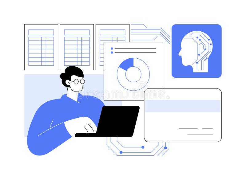 AI-Enhanced Expense Management Abstract Concept Vector Illustration ...