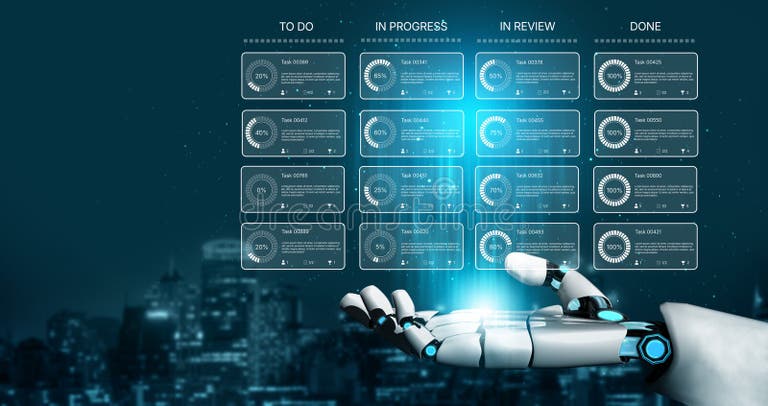 AI-Enhanced Kanban Task Workflow Dashboard Vouch Stock Image - Image of ...
