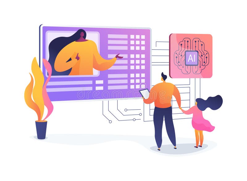 AI-Enhanced Parent-Teacher Communication Abstract Concept Vector ...