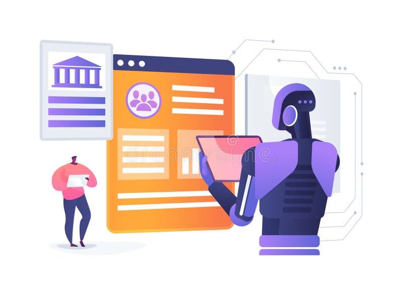 AI-Enhanced Policy Analysis Abstract Concept Vector Illustration. Stock ...