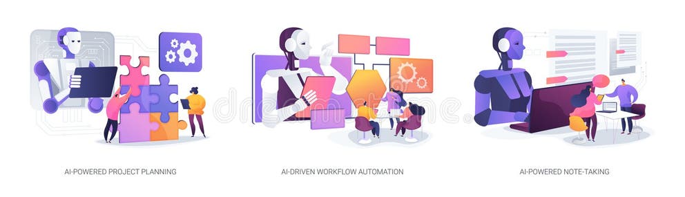 AI-enhanced Productivity Software and Applications. Abstract Concept ...