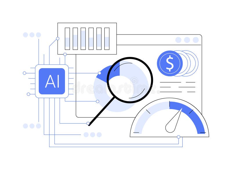 AI-Enhanced Sales Analytics Abstract Concept Vector Illustration. Stock ...