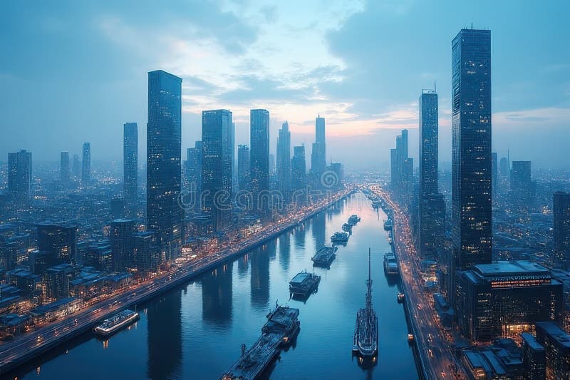 AI-Enhanced AI Solutions Transforming Industries Stock Illustration ...