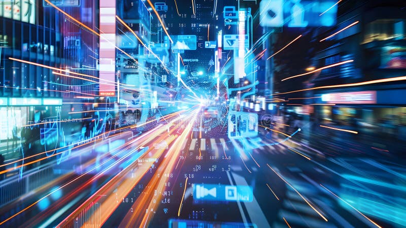 AI-enhanced Video Editing Software Creating Dynamic. Stock Illustration ...