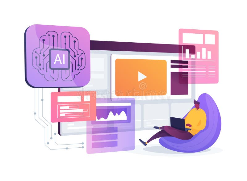 AI-Enhanced Video Marketing Analytics Abstract Concept Vector ...