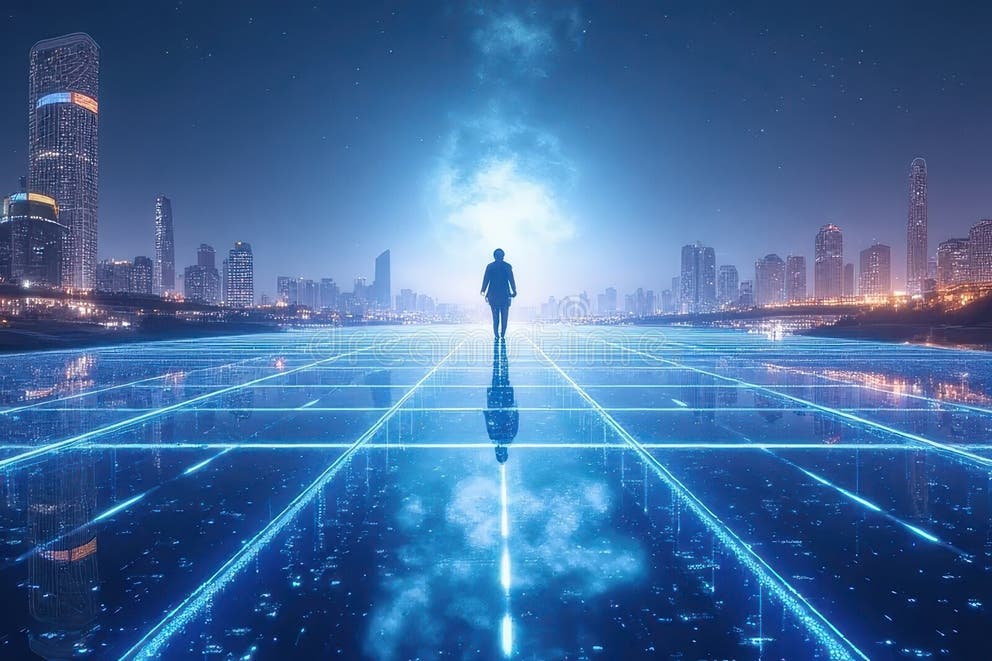 AI-Enhanced Virtual Voyages Stock Illustration - Illustration of ...