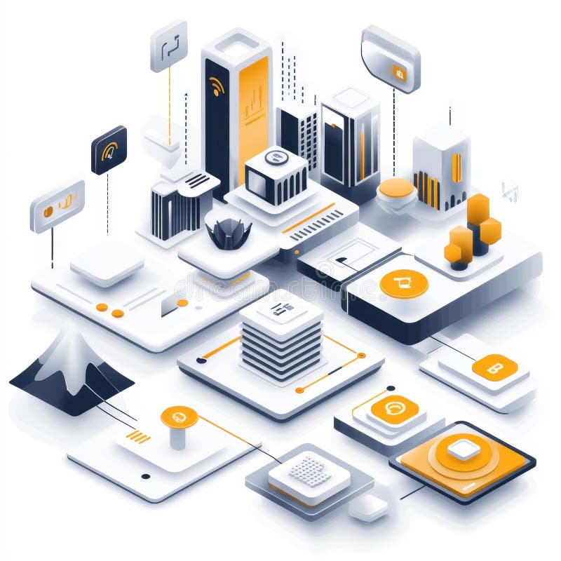 AI -Enhanced Wealth Tools on a White and Orange Abstract Background ...