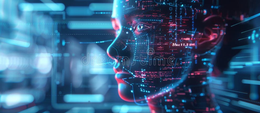 AI Enhancing Human S Immersive Digital Design Stock Illustration ...