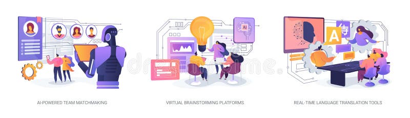 AI Enhancing Team Dynamics, Collaboration Abstract Concept Vector ...