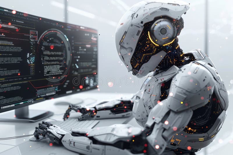 Robot Escaping Sunken Paper Boat Ship. Concept Business Vector ...