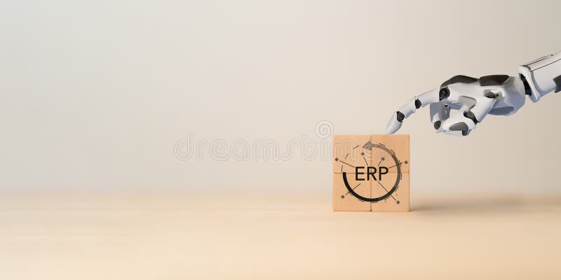 AI ERP System, Enterprise Resource Planning Technology. Efficiency Solution Managing Business ...