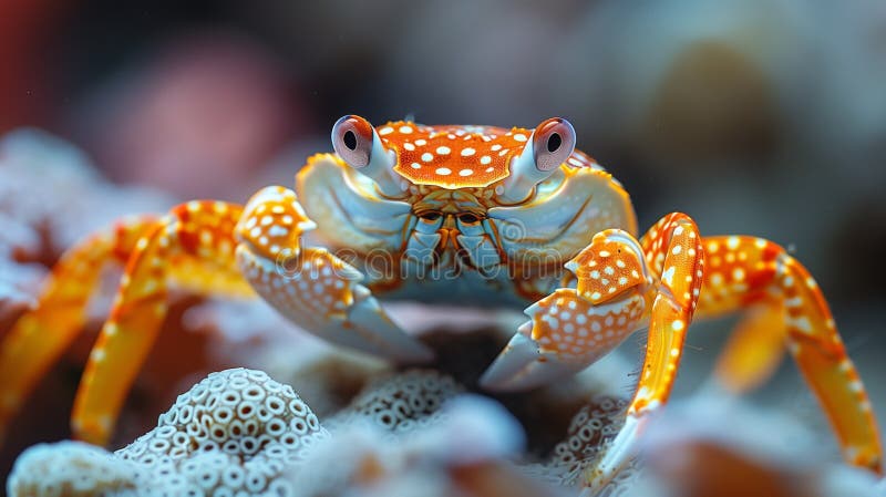 Ai Erzeugte Abbildung Einer Kleinen Krabbe Mit Orangefarbenen Flecken ...
