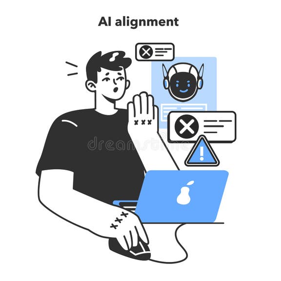 AI Ethics. Artificial Intelligence Alignment Stock Vector ...