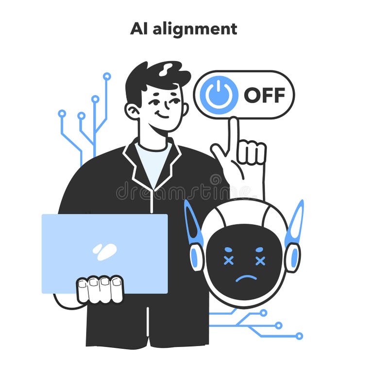 AI Ethics. Artificial Intelligence Alignment Stock Vector - Illustration of mind, computer ...