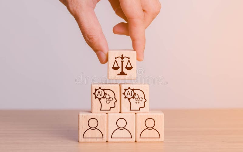 AI Ethics or AI Law Concept. Developing AI Codes of Ethics Stock Photo ...