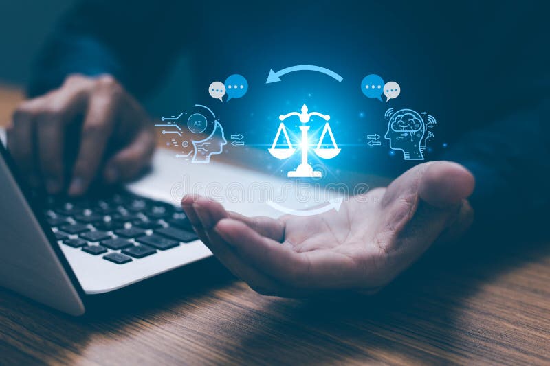 AI Ethics or AI Law Concept. Developing AI Codes of Ethics Stock Image ...