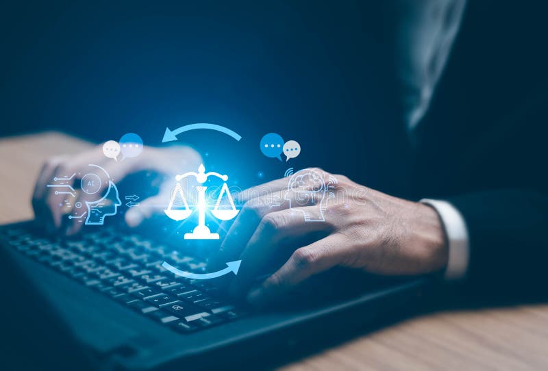 AI Ethics or AI Law Concept. Developing AI Codes of Ethics Stock Photo ...