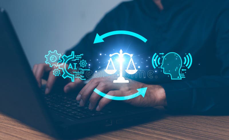 AI Ethics or AI Law Concept. Developing AI Codes of Ethics Stock Image ...