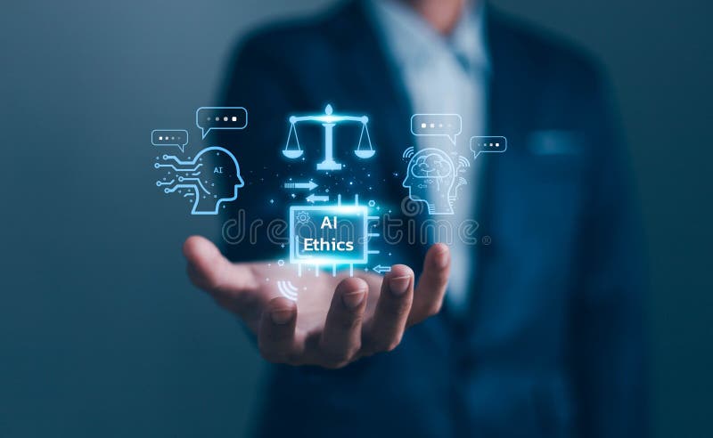 AI Ethics or AI Law Concept. Developing AI Codes of Ethics Stock Photo ...