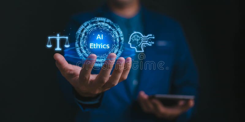 AI Ethics or AI Law Concept. Developing AI Codes of Ethics Stock Photo ...
