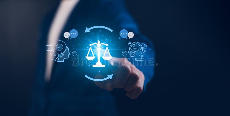 AI Ethics or AI Law Concept. Developing AI Codes of Ethics Stock Photo ...