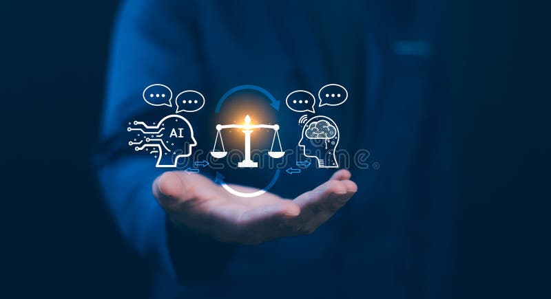 AI Ethics or AI Law Concept. Developing AI Codes of Ethics Stock Image ...