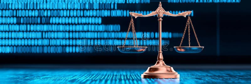 AI Ethics are Represented by Balanced Scales, Digital Codes, and ...