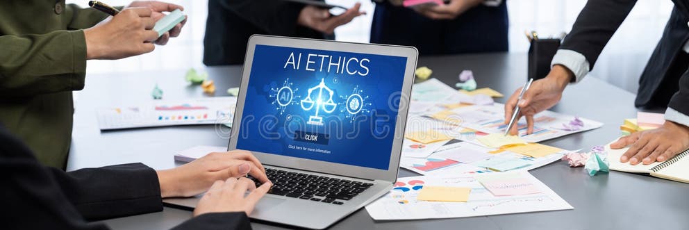 AI Ethics Responsibility Standard Law and Rules on Computer Screen ...