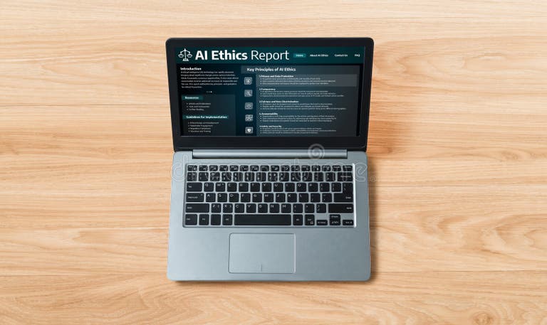 AI Ethics Responsibility Standard Law and Rules on Computer Screen ...