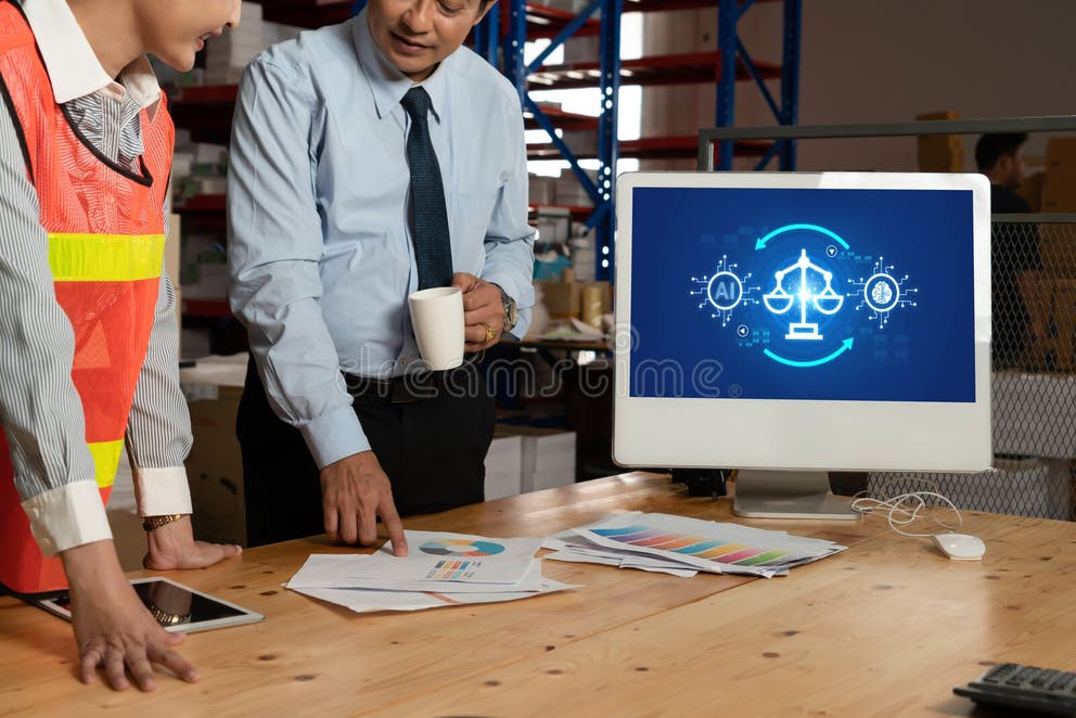 AI Ethics Responsibility Standard Law and Rules on Computer Screen ...