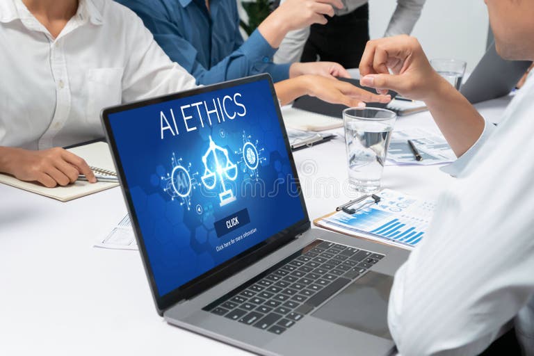 AI Ethics Responsibility Standard Law and Rules on Computer Screen ...