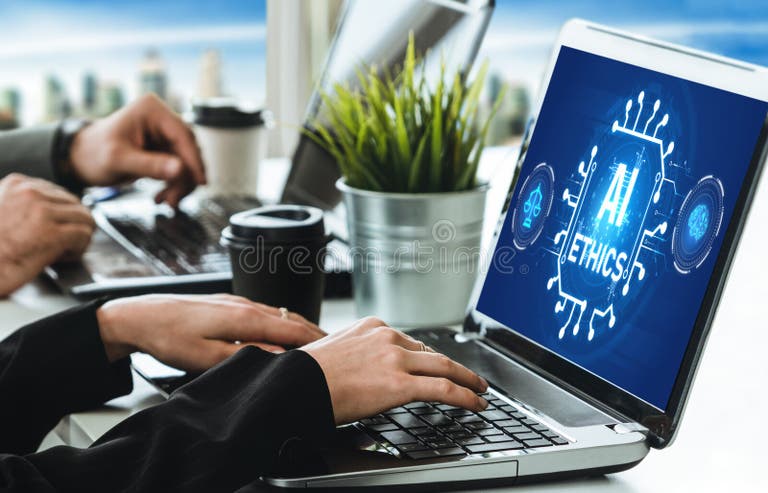 AI Ethics Responsibility Standard Law and Rules on Computer Screen ...